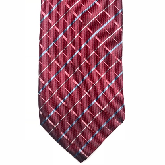 Burberry | Accessories | Burberry London Checkered Red Tie | Poshmark